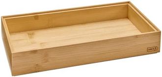 Lurch 10779 Organizer-System Box Einsatz für Schubladen und Aufbewahrungsbox Bambus 14x28cm