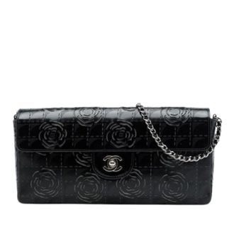 Chanel Sac bandouli&egrave;re en cuir verni Pre-owned - Femme - Pre-owned - Noir - Taille: ONE Size