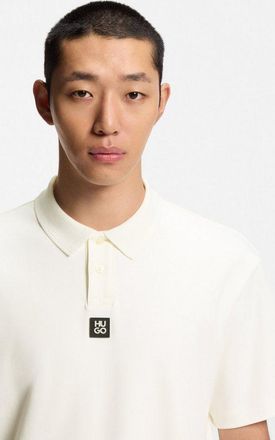 HUGO BOSS Poloshirt Deabono_D Metal Logo Regular Fit, Premium Interlock Cotton