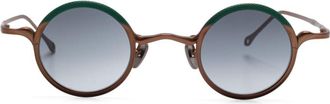 Rigards Brille mit rundem Gestell - Braun