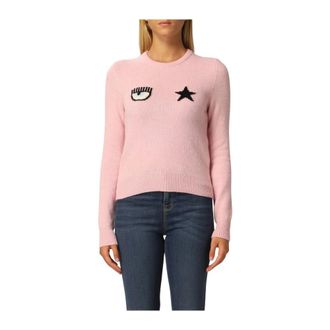 Chiara Ferragni Rundhals-Strickware - - Knitwear - Damen - Rosa - L