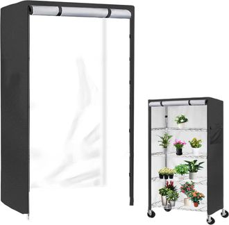 Generico Aufbewahrungsschutz für das Drahtregal mit Reißverschluss, Staubschutz aus Stoff, staubdichte Mehrzweck-Regale