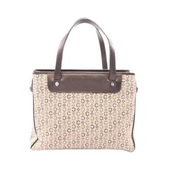 Celine Pre-owned C Macadam Canvas Leder Handtasche - - Pre-owned - Damen - Beige - ONE SIZE