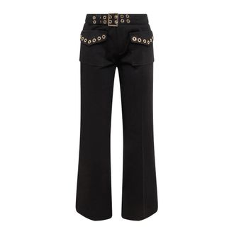 Seafarer Weite Hosen mit goldenen Details - - Trousers - Damen - Schwarzk - M
