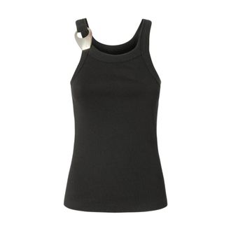 Pinko Pinko, Femme, Tops, Noir, Taille: 38 FR Haut Clay Canotta &Eacute;l&eacute;gant