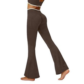Generic Legging de yoga avec design contrast&eacute;, jambes &eacute;vas&eacute;es et taille pour femme, extensible, confortable et sportif. Pantalon de fitness pour femme 7/8, ca
