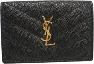 Saint Laurent Portefeuille vintage tri-fold Pre-owned - Femme - Pre-owned - Noir - Taille: ONE Size