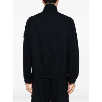 Stone Island Virgin Wool Blend Shirt - Blue