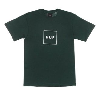 HUF Huf, Homme, Tops, Vert, Taille: XL T-shirt vert fonc&eacute; avec logo Box