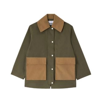 Ganni Light Jackets - - Jackets - Damen - Gr&uuml;n - L