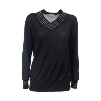 Gran Sasso V-Ausschnitt Strickware - - Knitwear - Damen - Schwarzk - L