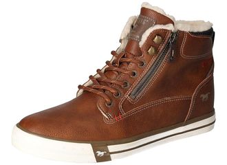 Mustang Jeans Herren High Top Sneaker gef&uuml;ttert Braun, Schuhgr&ouml;&szlig;e:EUR 42