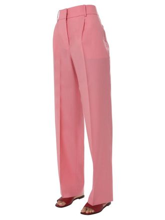 Givenchy Wool-Blend Regular Fit Trousers - Pink