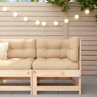 vidaXL Garten-Ecksofa Massivholz Kiefer Vidaxl