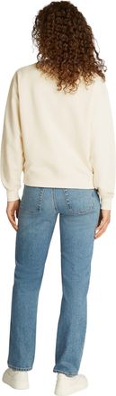 Tommy Hilfiger Damen Sweatshirt Regular aus Baumwolle, Beige (Calico), XXS