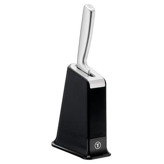 T-fal EverSharp Pro Kochmesser 20 cm mit selbstsch&auml;rfendem Messerblock, patentierte Sch&auml;rftechnologie, deutscher rostfreier Edelstahl, Schwarz, K297S204