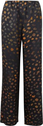 Nanushka Femme, Pantalons, Multicolore, Taille: 38 FR Pantalon Fluide en Soie avec Imprim&eacute; Clair de Lune