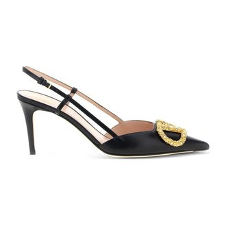 Valentino Garavani Maxi Vlogo Pump - - Shoes - Damen - Schwarzk - 40 EU