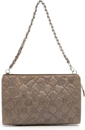 Chanel sac porté épaule Lucky Symbols (2010-2011) - Marron