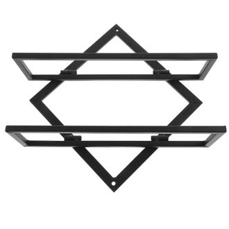 NUOBESTY Weinregal zur Wandmontage aus Metall Wandmontierter Weinhalter f&uuml;r Weinflaschen Stabiles Design f&uuml;r Zuhause B&uuml;ro und Bar