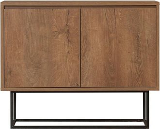 DRAWER Drawer - Buffet 2 portes en bois et métal L90cm - Bois foncé - Roa