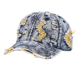 Generic Chapeau de cowboy d&eacute;chir&eacute;, casquette de baseball r&eacute;tro, casquette de baseball pour homme, aspect us&eacute;, protection solaire et casquette de soleil pour h