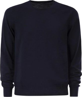 Kiton Homme, Pulls, Bleu, Taille: L Pull &agrave; Manches Longues et Col Rond