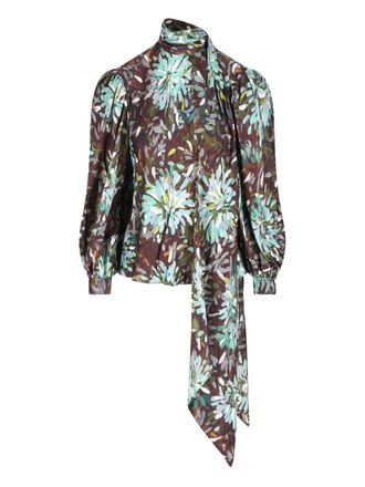 Gucci floral-print shirt - Braun