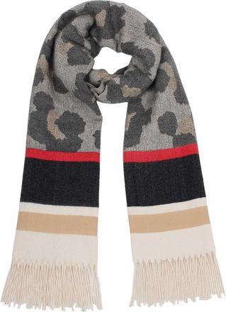 Samaya Kuschelig weicher Webschal mit Animal-Print