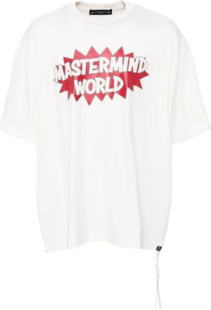 MASTERMIND WORLD Glitter-T-Shirt - Weiß
