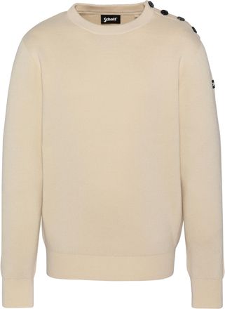 Schott NYC Herren Plkern4 Pullover, Off-White, X-Large
