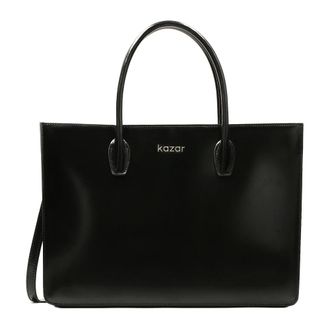 Kazar Gro&szlig;e elegante minimalistische Stil Handtasche - - Bags - Damen - Schwarzk - ONE SIZE