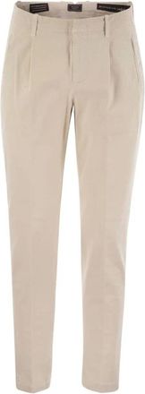 PESERICO Homme, Pantalons, Beige, Taille: 2XL Pantalon Tailleur en Gabardine de Coton