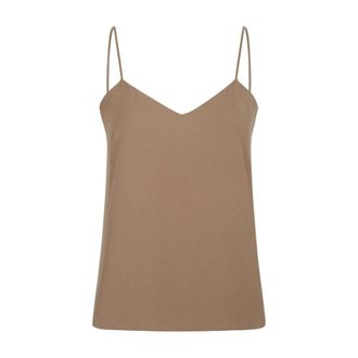 Max Mara Silk Canvas Top - - Tops - Damen - Braun - M