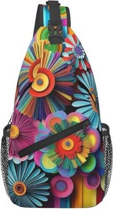 Generic Walls Of Colorful Paper Flowers Sac &agrave; bandouli&egrave;re Sac &agrave; bandouli&egrave;re Sac &agrave; dos de voyage Sac &agrave; dos &agrave; bandouli&egrave;re pour homme Sac &agrave; dos de randonn&eacute;e