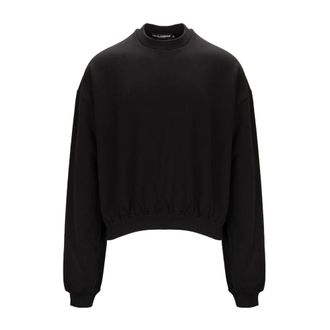 Dolce & Gabbana Homme, Sweatshirts et sweats &agrave; capuche, Noir, Taille: M SweaT-shirt ras du cou oversize