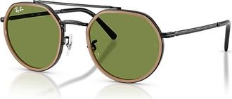Ray-Ban Rb3765 Sonnenbrillen Schwarz Fassung Gr&uuml;n Glas 53-22