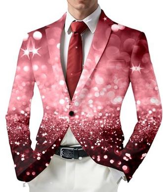 Generico Veste &eacute;l&eacute;gante et scintillante de style carnaval pour les f&ecirc;tes, les soir&eacute;es, les galas - avec un design &eacute;l&eacute;gant et brillant - Coupe confortable., Ros