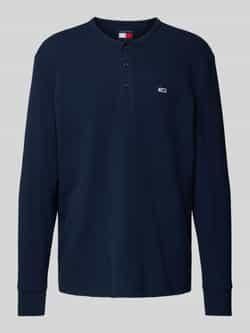 Tommy Jeans Regular Fit Longsleeve mit Logo-Stitching Modell HENLEY