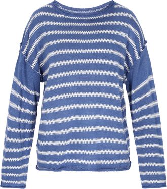 Faina Pullover Frauen blau wei&szlig;