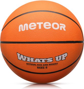 Meteor Meteor Whats UP Basketball Gr&ouml;&szlig;e 5 ideal f&uuml;r Kinder von 4-8 Jahren, weicher Mini Basketball, Orange