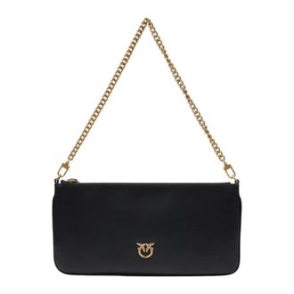 Pinko Pinko, Femme, Sacs, Noir, Taille: ONE Size Pochette en Cuir Collection Printemps/&Eacute;t&eacute;