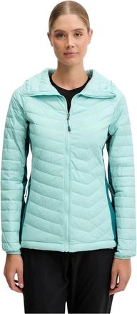 Columbia Veste &agrave; capuche hybride Powder Pass II - Femme - Sport - Bleu - Taille: 36 FR