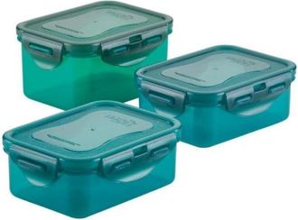 LocknLock Eco Frischhaltedosen-Set mit Deckel, rechteckig, 1,4 l, 1,0 l, luftdicht, wasserdicht, BPA-frei und spülmaschinenfest, zufällig, 1,4 l und 1 l