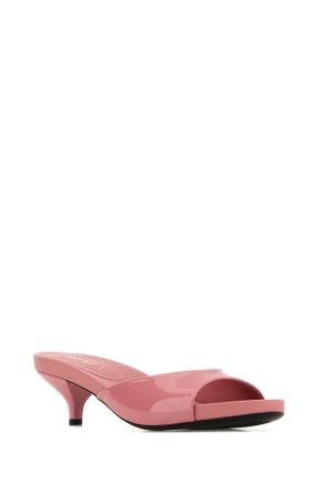 Prada Womens Pink Leather Mules Petalo Sandali Sandal