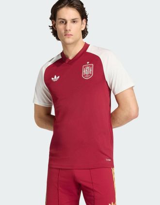 adidas adidas Performance - Spain 26 Pre Match - Ausw&auml;rtstrikot in Team Coll Burgunderrot