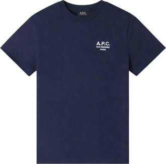 A.P.C. A.p.c., Homme, Tops, Bleu, Taille: M T-shirt Standard Rue Madame A.p.c