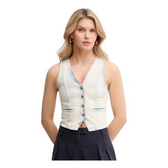 Patrizia Pepe Denim Waistcoat - - Jackets - Damen - Blau - XS