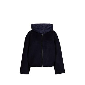 Object Manteau &agrave; capuche amovible en coton m&eacute;lang&eacute;