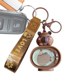 Generico Pendentif Capybara, porte-clés lumineux Capybara | Porte-clés lumineux TV Animal Keychains - adorable sac, décoration intérieure pour salon, chambre à